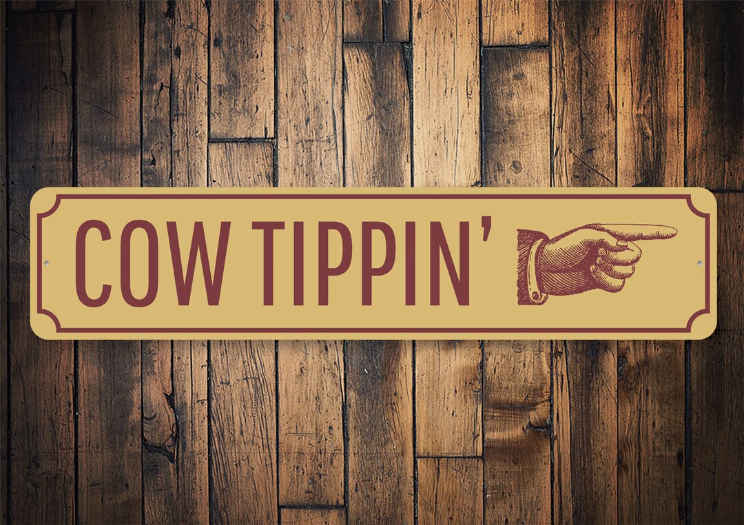 Cow Tipping Sign Cow Tippin Country Decor Kid Game Sign - Etsy
