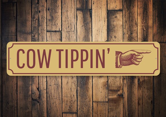 Cow Tipping Sign Cow Tippin Country Decor Kid Game Sign - Etsy