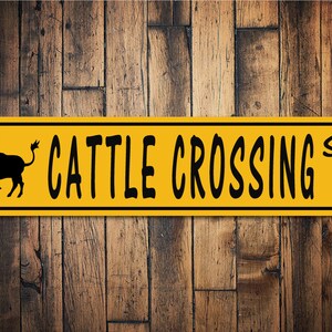 Cattle Crossing, Cattle Crossing Sign, Cattle Decor, Farming Cattle ...