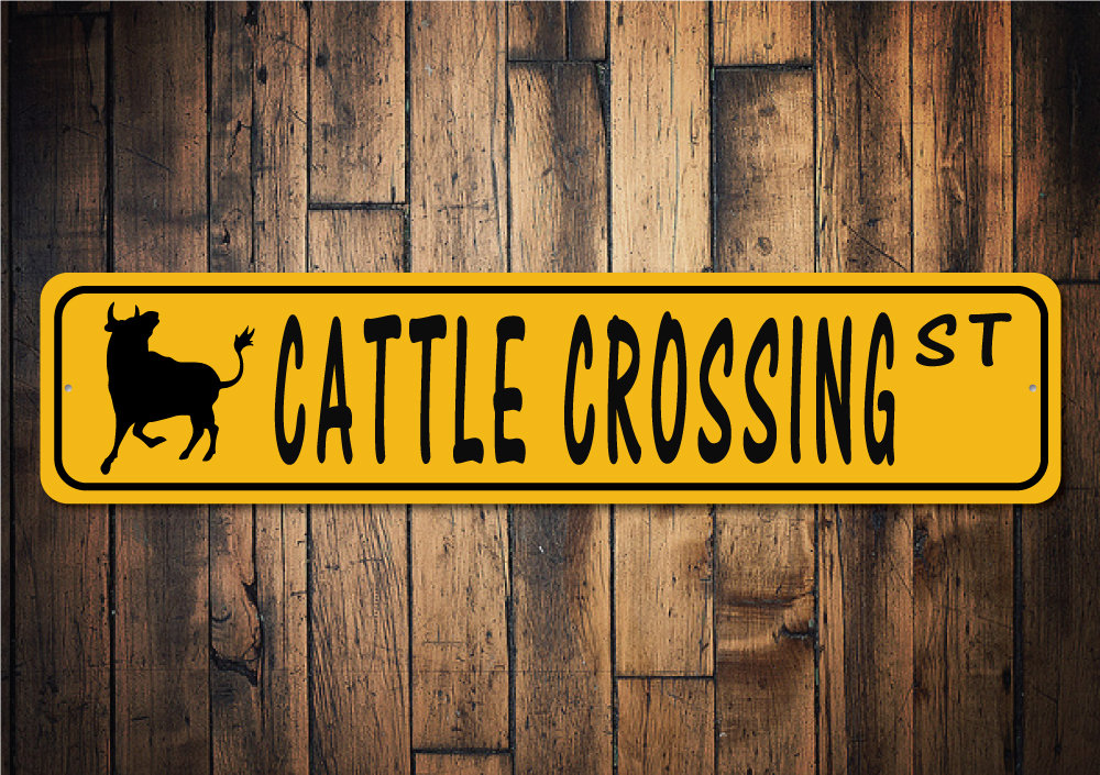 Cattle Crossing Cattle Crossing Sign Cattle Decor Farming - Etsy