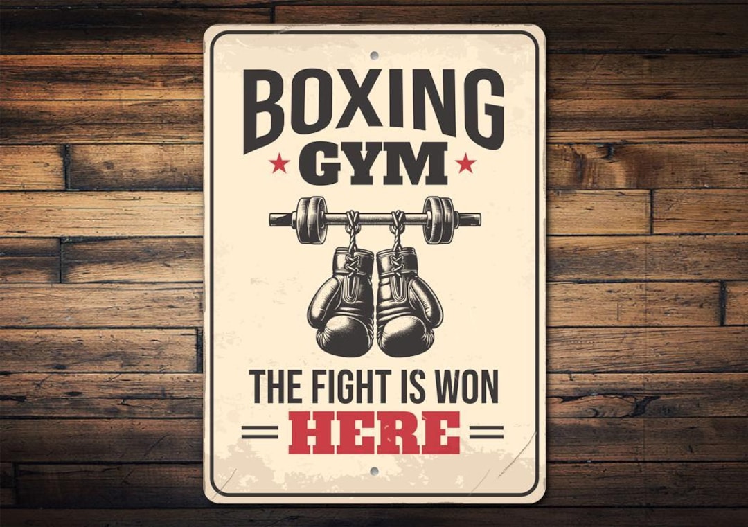 Boxing Gym Sign, Boxing Wall Decor, Boxing Training Sign, Retro Boxing ...