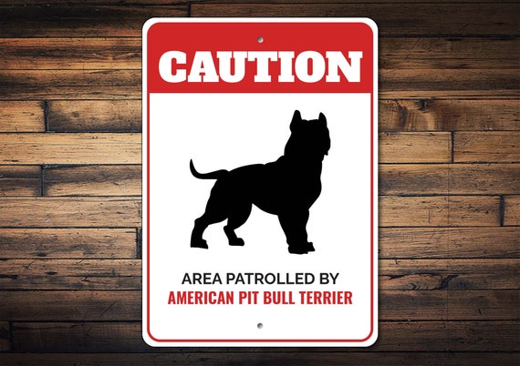 Pitbull Guard Dog Signs