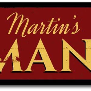 German Pub Sign, Personalized Bartender Name Bar Sign, Custom Metal Pub ...