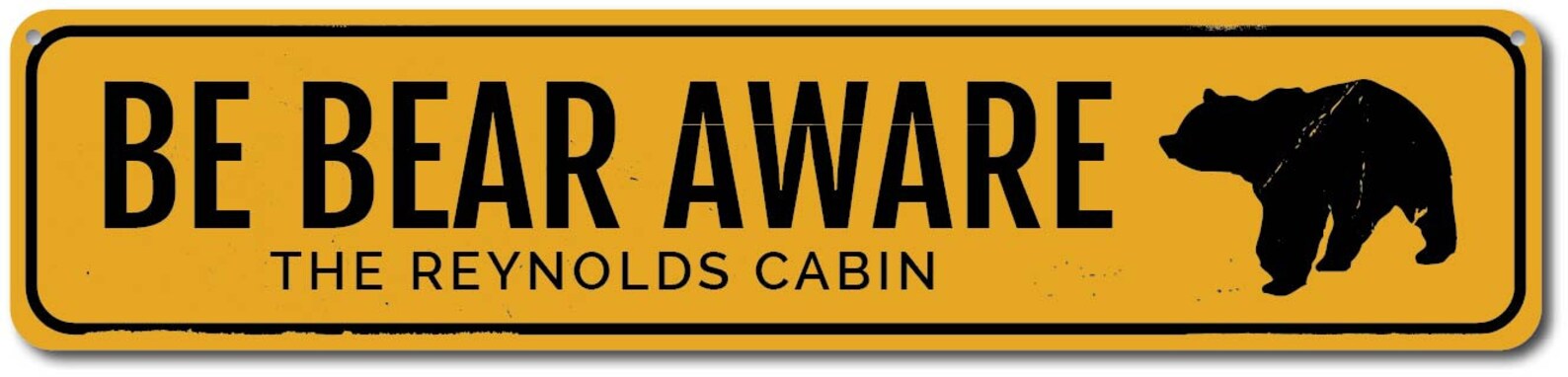 Be Bear Aware Sign Personalized Family Name Cabin Sign | Etsy