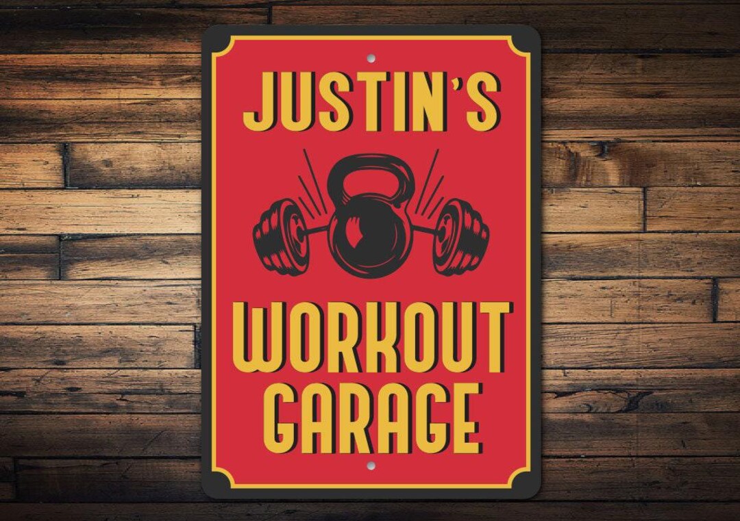 Custom Workout Garage Sign, Garage Gym Sign, Garage Gym, Garage Workout ...