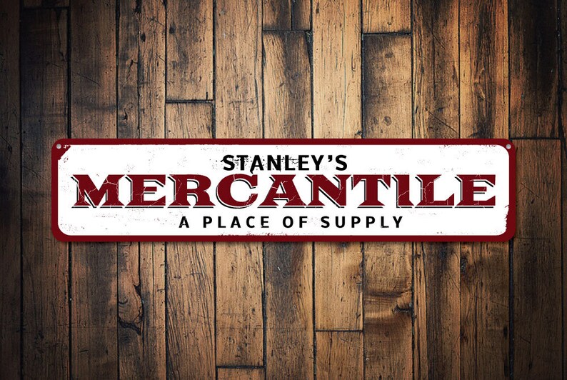 Mercantile Sign Personalized Supply Store Name Sign Metal - Etsy