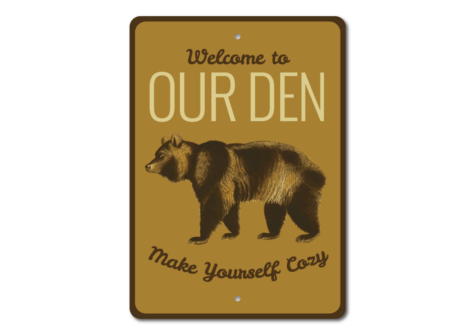 Den Sign Bear Den Decor Welcome Den Sign Bear Lover Gift - Etsy