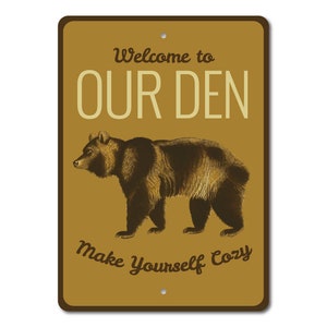 Den Sign, Bear Den Decor, Welcome Den Sign, Bear Lover Gift, Our Den ...