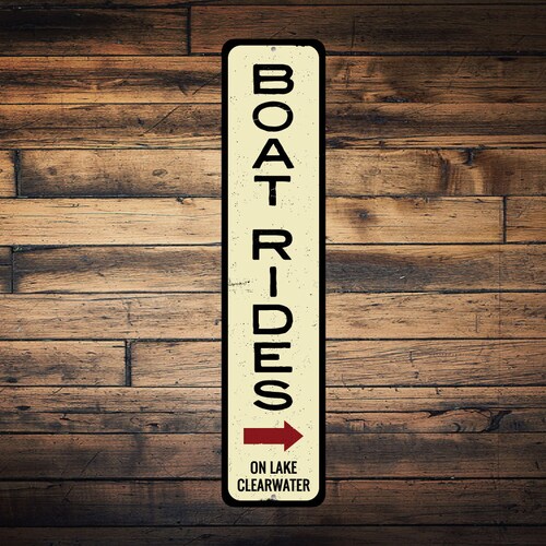 Boat Rides Sign Personalized Vertical Lake Name Sign Custom - Etsy