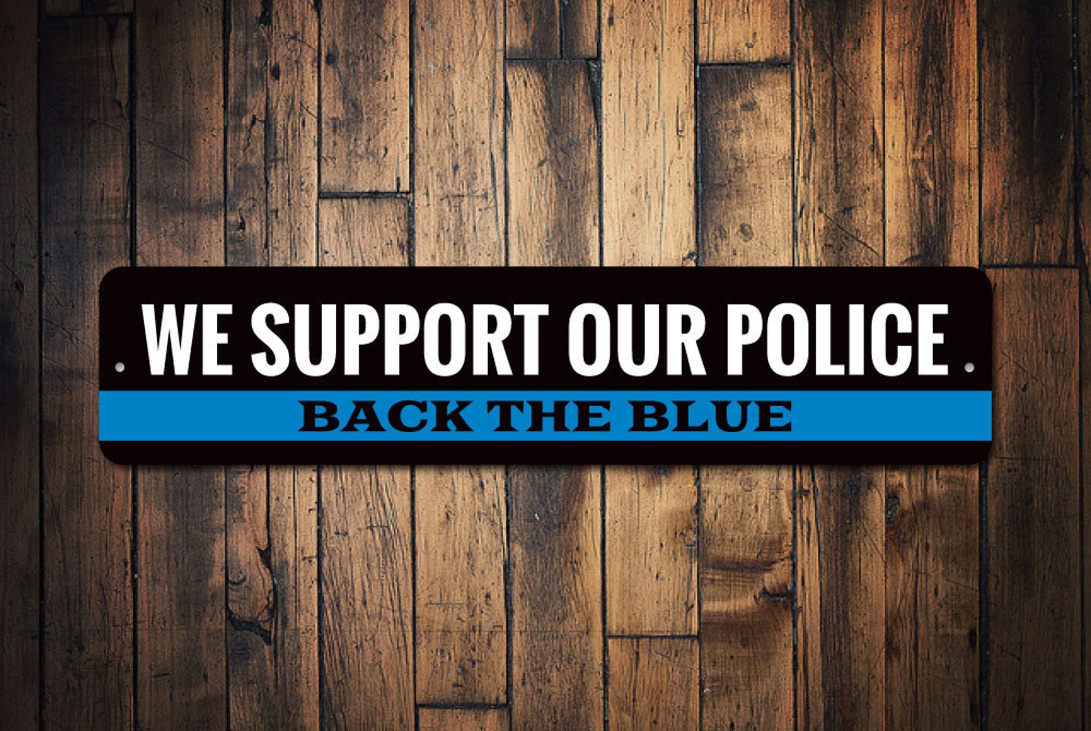 We Support Our Police Back the Blue Sign Personalized Officer - Etsy