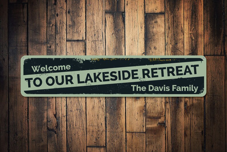 Lakeside Retreat Sign Personalized Welcome Sign Lake House | Etsy