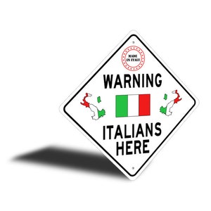 Italians Live Here Sign, Caution Italians Here, Funny Italian Decor ...