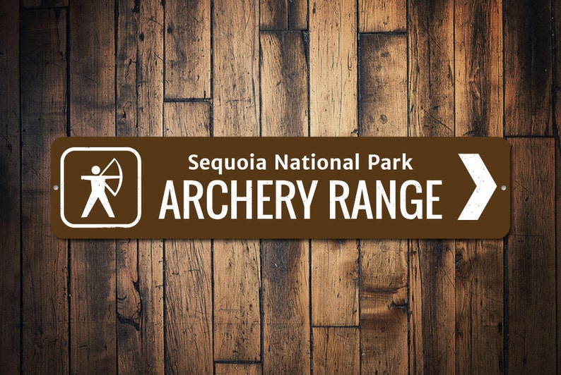 Archery Range Sign Custom Arrow Bow Hunter National Park Name - Etsy