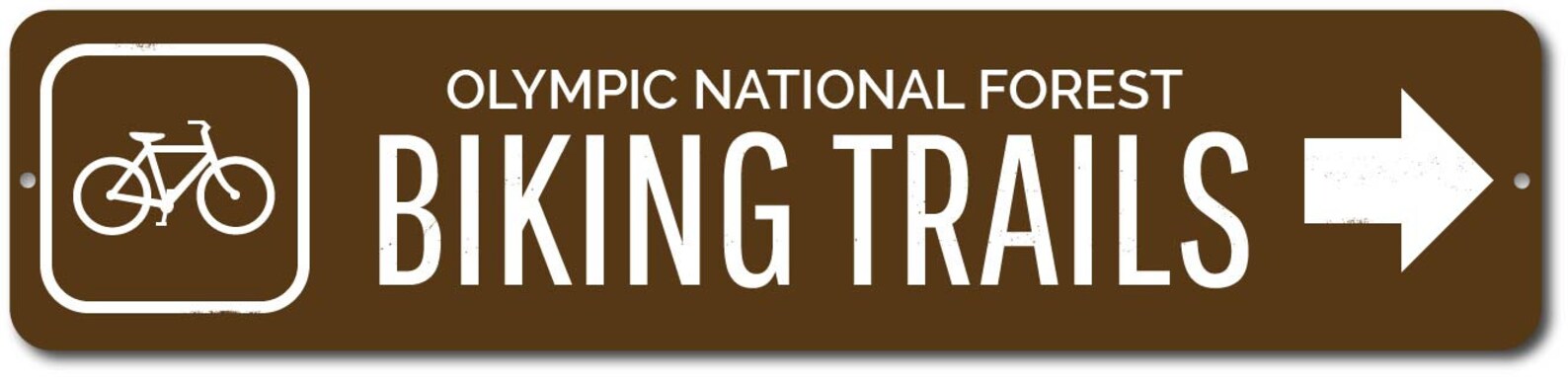 Biking Trails Sign Custom Bicycle Arrow Metal National Forest - Etsy