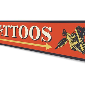 Tattoo Direction Sign, Tattoo Shop Outside, Tattoo Lovers, Custom Tat ...