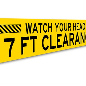 Watch Your Head Sign, Max Height Sign, Caution Height Limit, Max Height ...