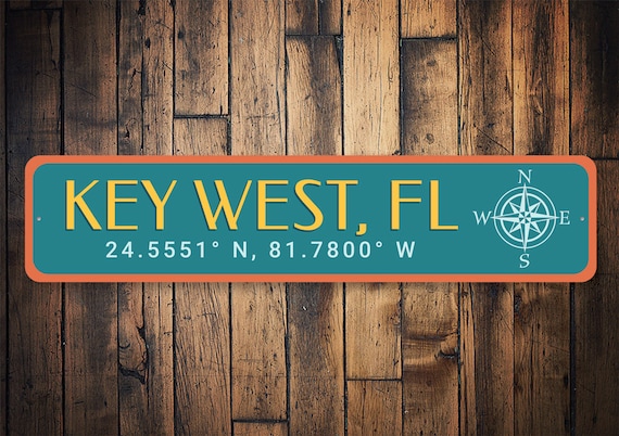 Key West Florida Sign Key West Florida Key West Sign Ocean | Etsy
