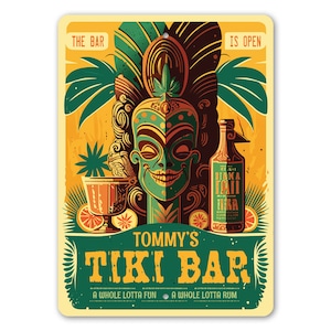 Tiki Bar Sign, Custom Sign, Tropical Wall Decor, Beach Bar Decor, Tiki ...