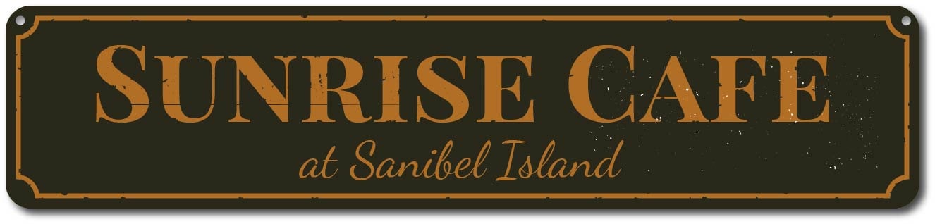 Sunrise Cafe Sign Personalized Beach Location Restaurant - Etsy