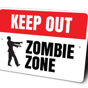 Zombie Zone Sign, Zombie Wood Gift, Zombie Decor, Zombie Zone, Gift for ...