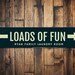 Loads of Fun Sign, Personalized Arrow Family Last Name Laundry Room ...