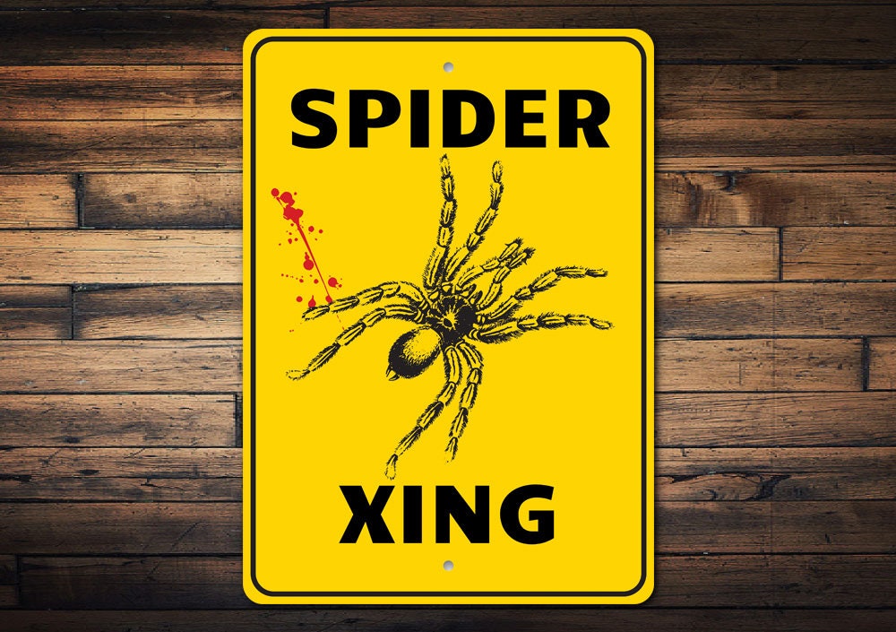 Spider Xing Sign Halloween Spiders Spider Lover Sign Scary - Etsy