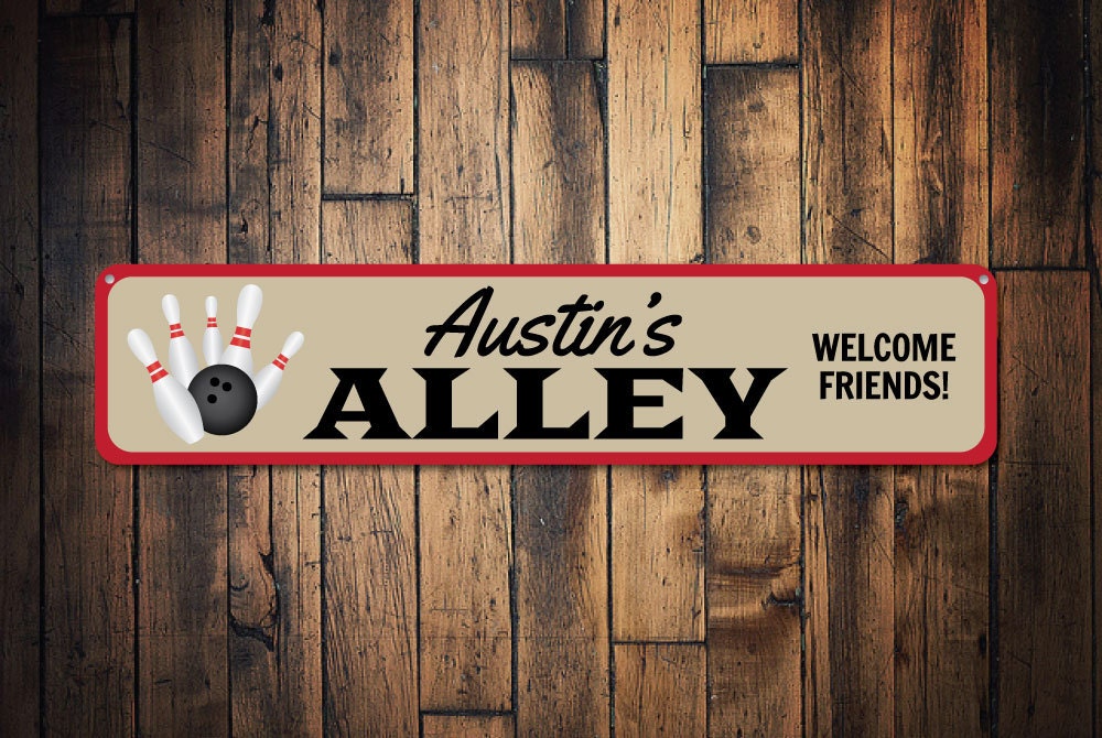Bowling Alley Sign Personalized Kid Name Room Sign Custom | Etsy