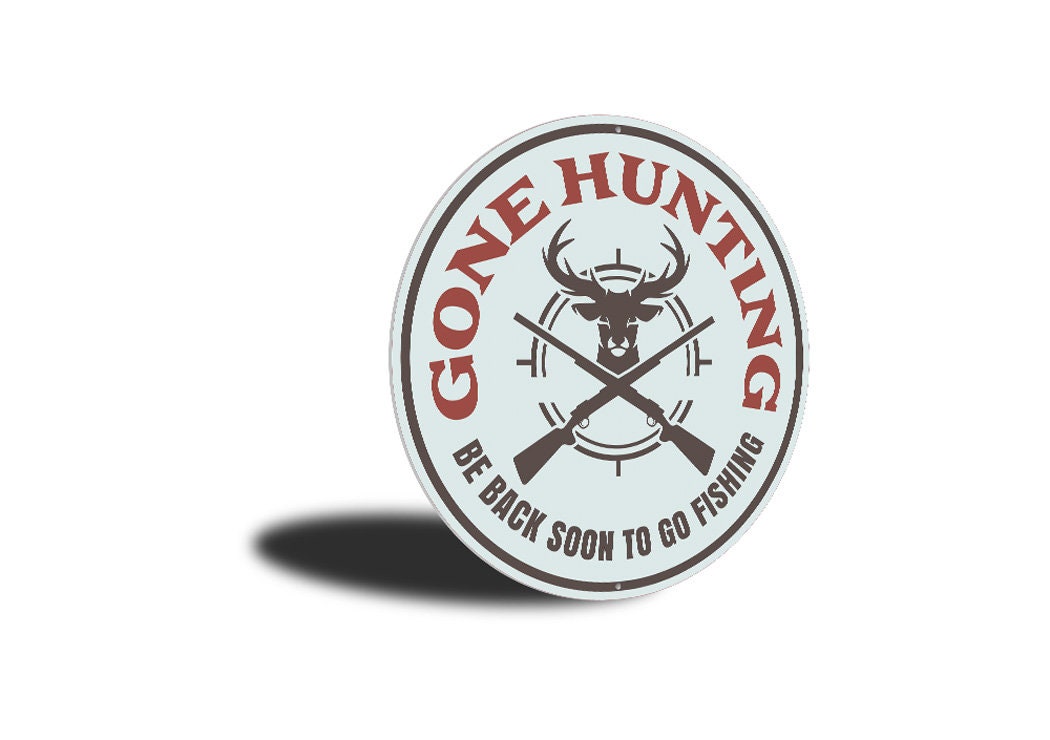 Gone Hunting Sign Deer Lovers Deer Hunting Decor Deer Hunt - Etsy Canada