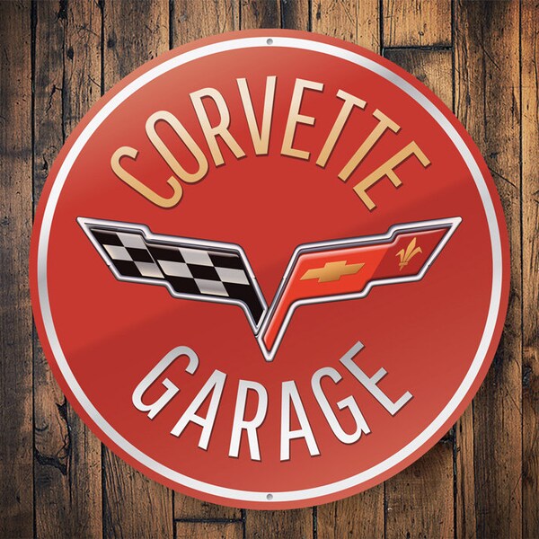 Corvette Metal Garage Sign - Etsy