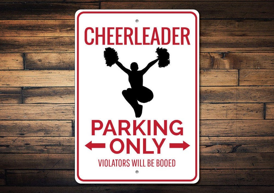 Cheerleader Parking Sign, Cheerleader Sign, Cheerleader Gift for Teen ...