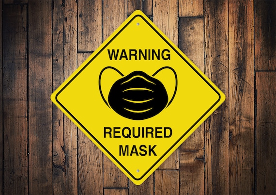 Warning Mask Sign Warning Mask Required Mask Required Mask | Etsy