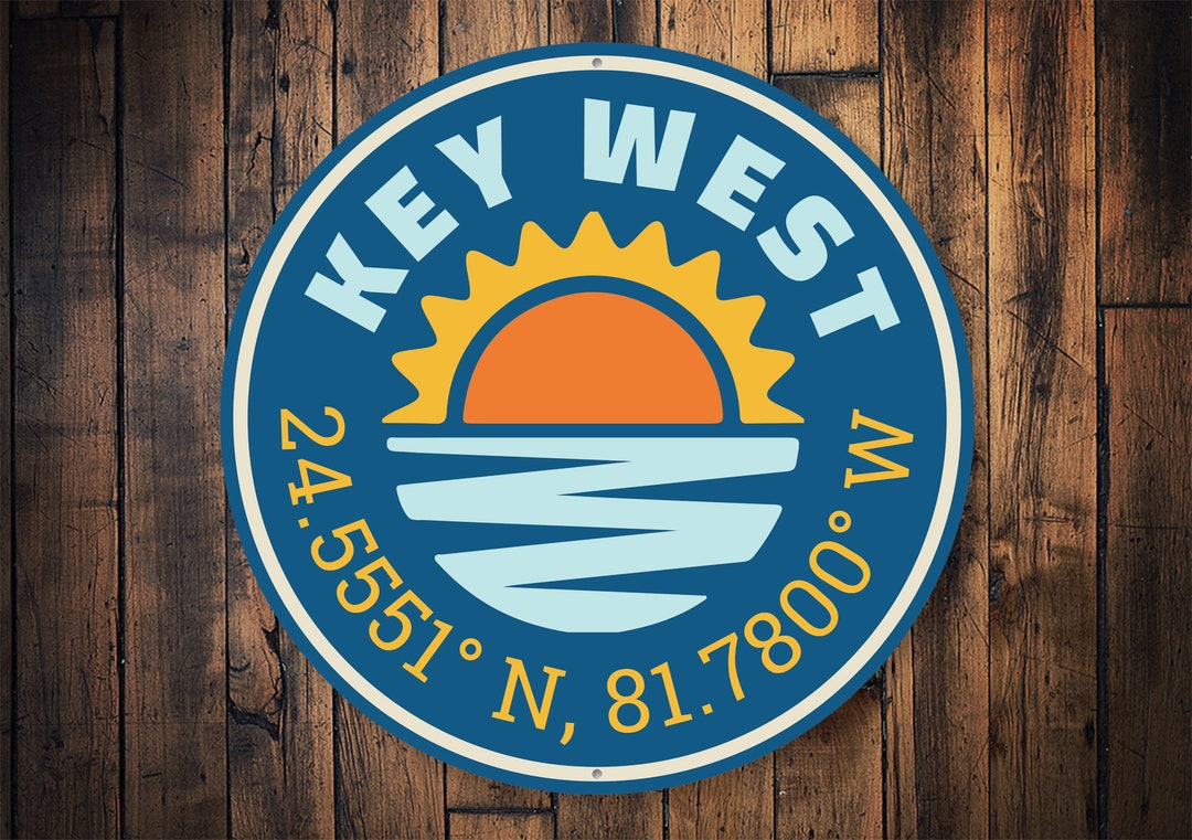 Key West Florida Sign, Key West Cords Sign, Florida Paradise Sign, Palm ...