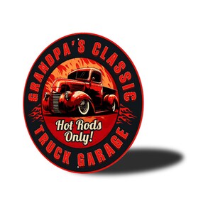 Hot Rod Truck Sign, Custom Hot Rod Sign, Cool Truck Gift, Hot Rod Decor ...