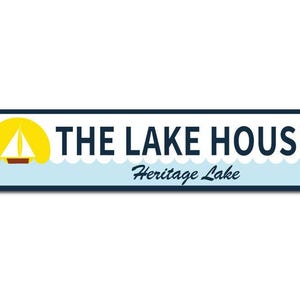 The Lake House Sign, Heritage Lake Sign, Lake House Decor, Lake Life ...