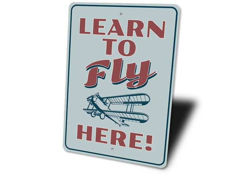 Learn to Fly Sign Flying Expert Sign Fly Lessons Hangar - Etsy