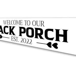 Back Porch Sign, Welcome Sign, Back Porch Decor, Porch Decor, White ...