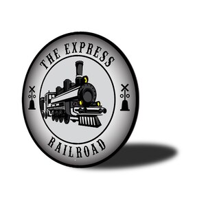 The Express Railroad Sign, Railroad Decor, Express Train, Train Sign ...