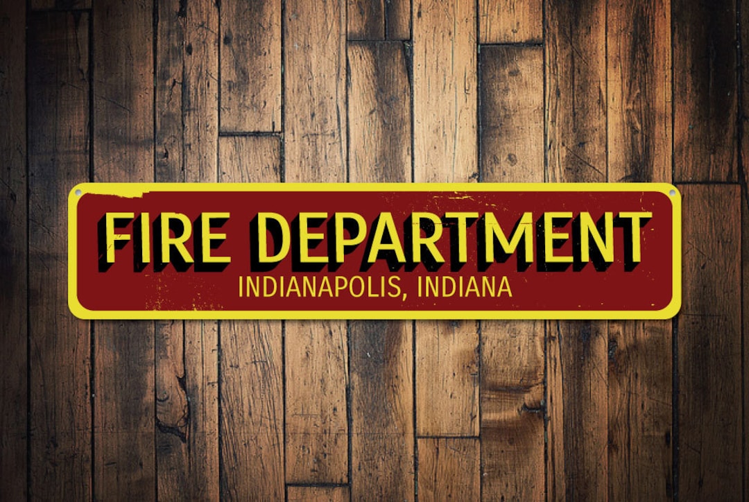 Fire Department City State Sign, Personalized Firehouse Decor ...