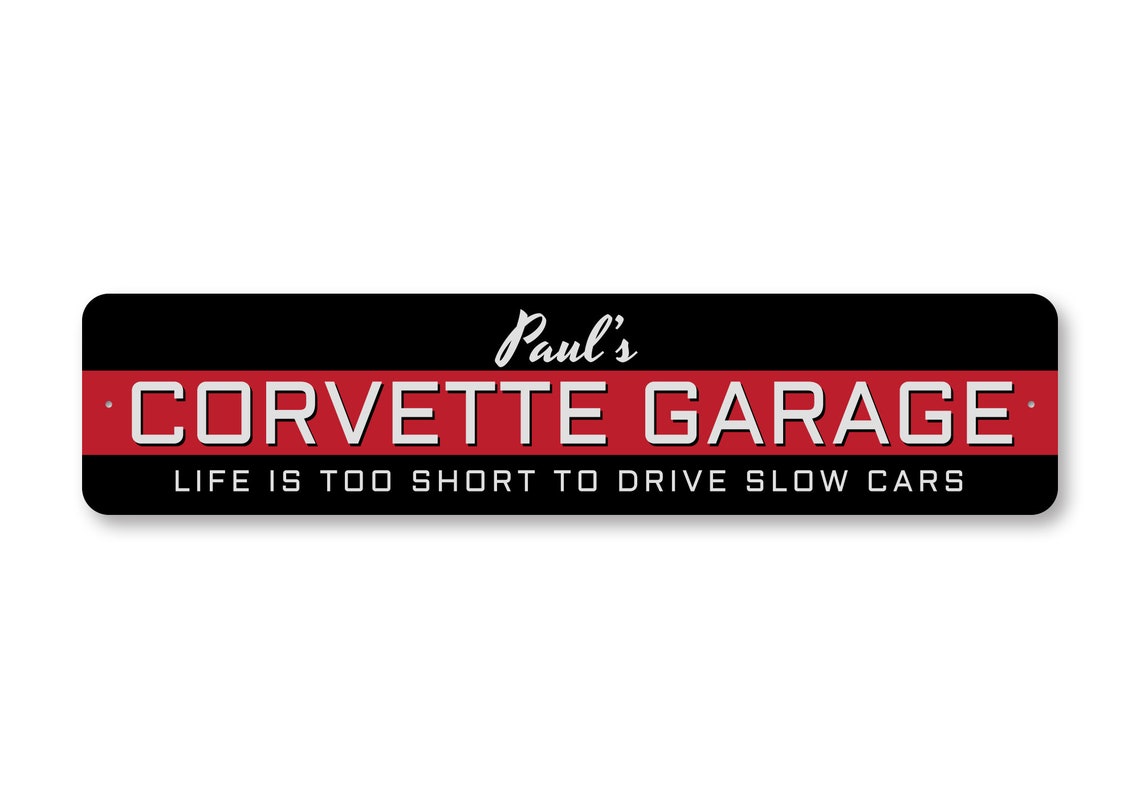 Custom Corvette Sign Corvette Gift Gift for Corvette Garage - Etsy