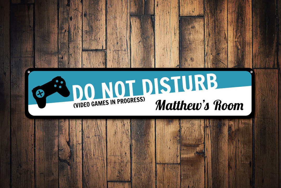 Video Game Sign, Personalized Kid's Room Sign, Do Not Disturb Sign ...