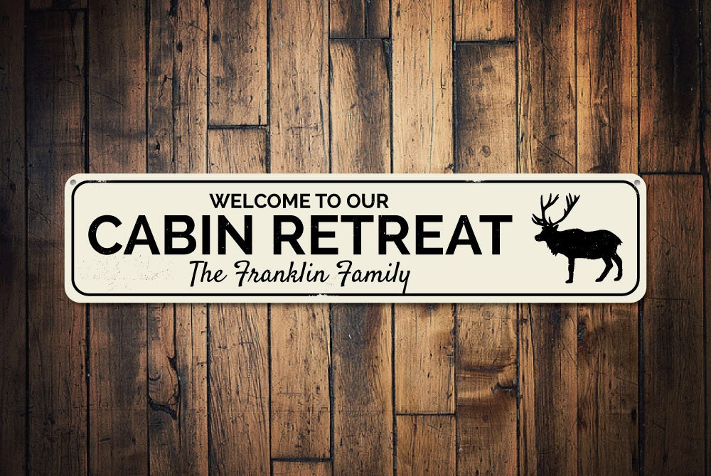Cabin Retreat Sign Personalized Welcome Family Cabin Decor | Etsy