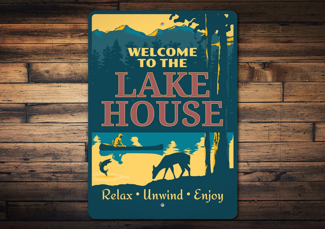Welcome Lake Sign, Lake Decor, Lakes, Welcome Decor, Lake House, Lake ...