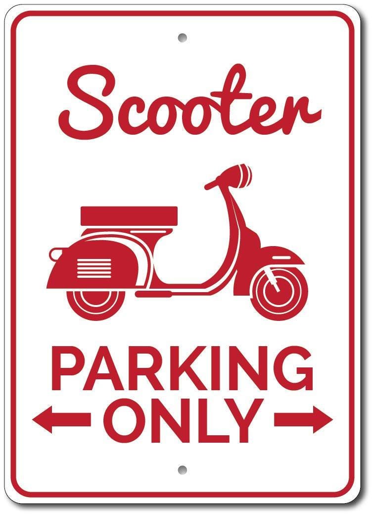 Scooter Parking Sign Scooter Sign Scooter Gift for Scooter - Etsy