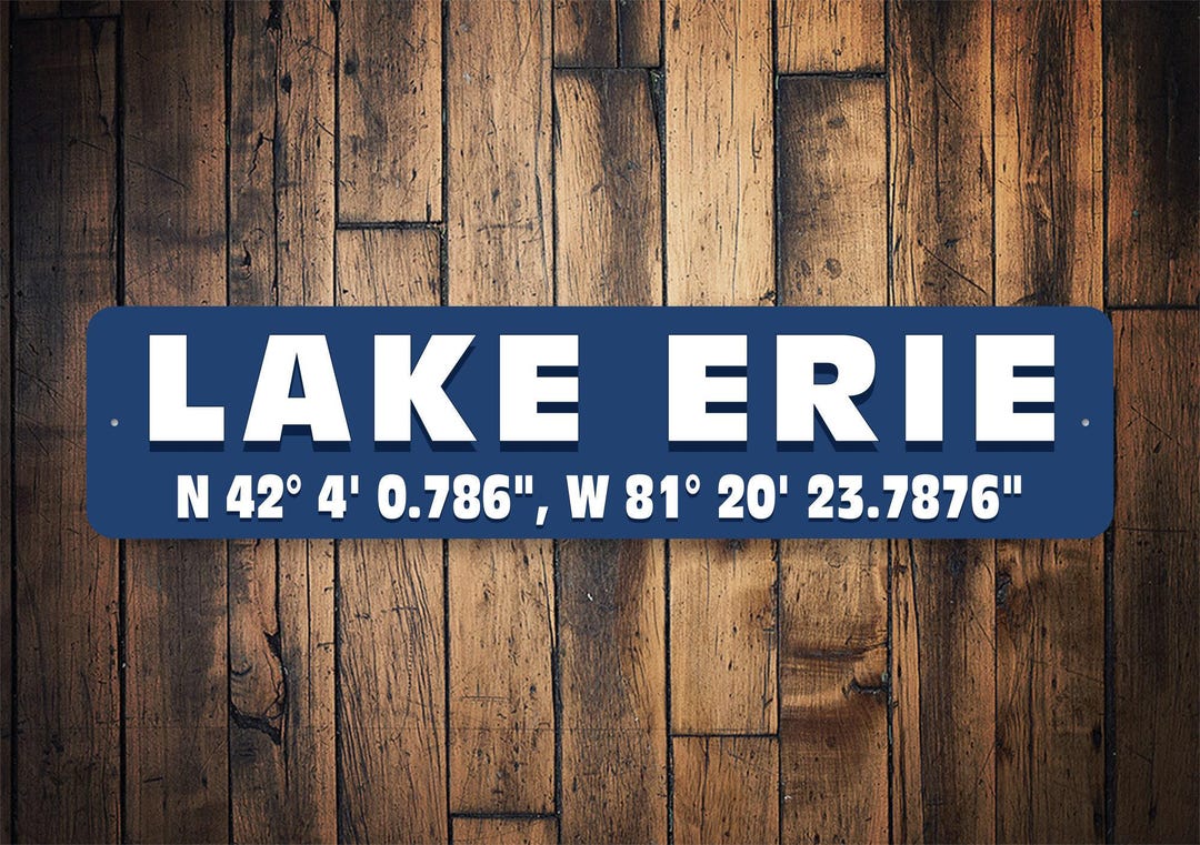 Lake Erie Sign, Custom Lake Gift, Erie Lake Gift, Home on Erie Lake ...