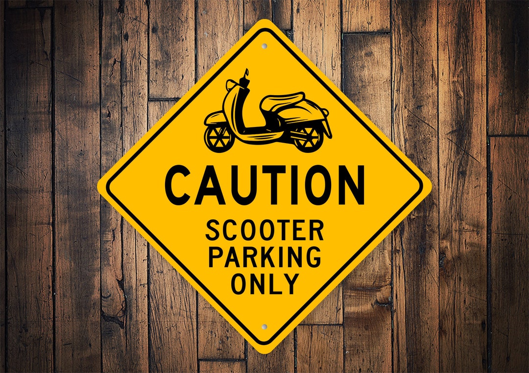 Scooter Parking Sign, Decor for Scooter, Scooter Rider, Scooter Gift ...