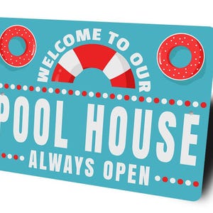 Welcome Pool Sign, Welcome Pool House, Pool House Sign, Pool Lovers ...
