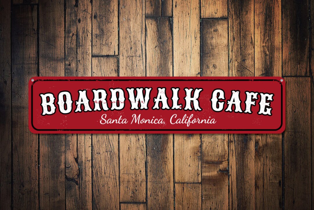 Boardwalk Cafe Sign, Personalized Beach House Sign, Custom Beach ...