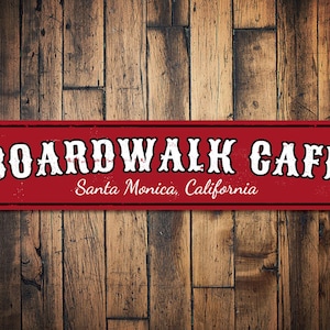 Boardwalk Cafe Sign, Personalized Beach House Sign, Custom Beach ...