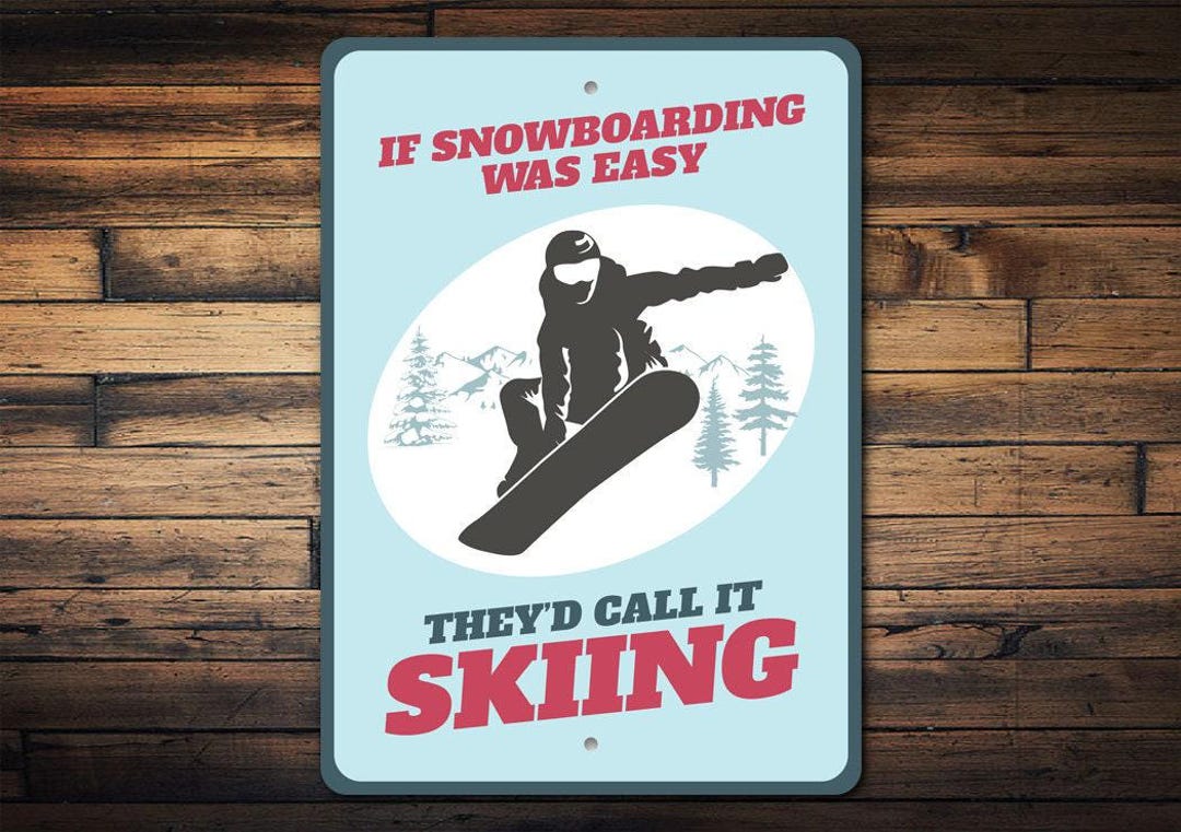 Snowboarding Sign, Snow Surfing Decor, Sporty Home Decor, Snowboarder ...