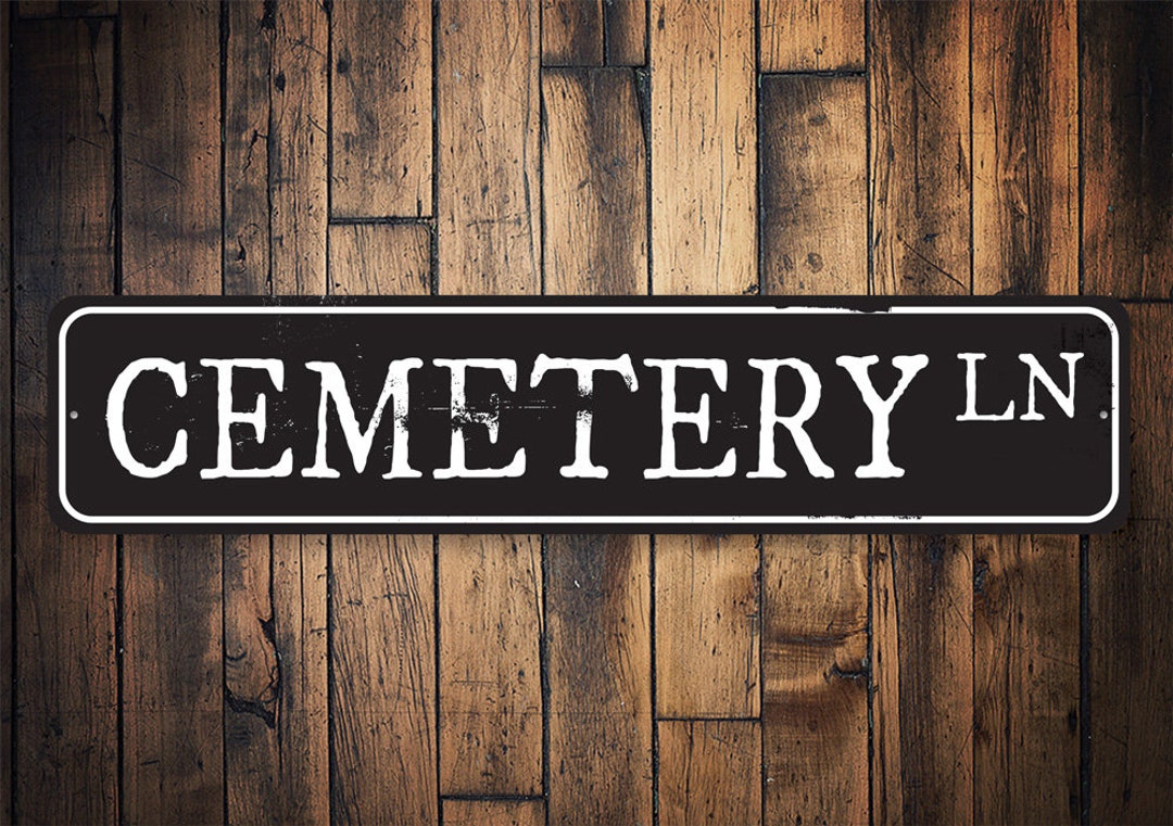 Cemetery LN Sign, Cemetery Lane Decor, Halloween Decor, Spooky Home ...